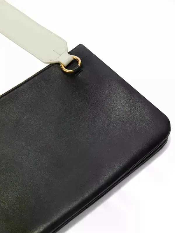 JIL SANDER Logo-strap Leather Crossbody Bag - Black