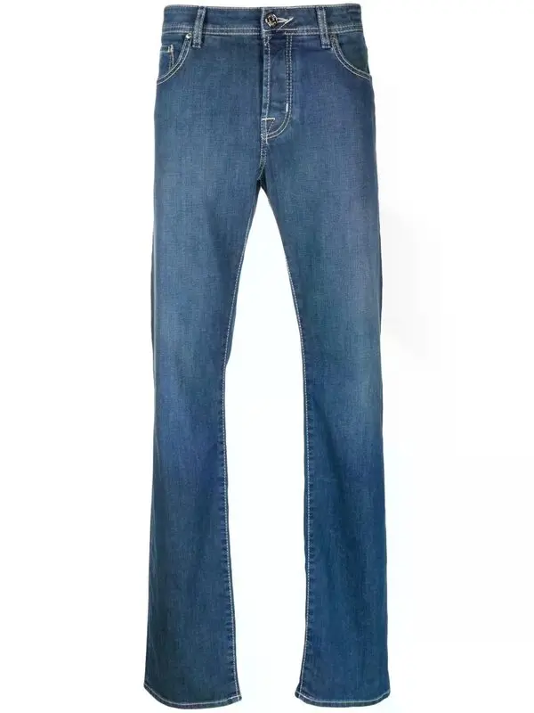 Jacob Cohen Logo-embroidered Straight-leg Jeans