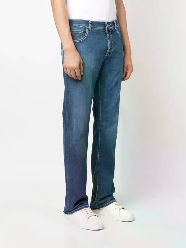 Jacob Cohen Logo-embroidered Straight-leg Jeans