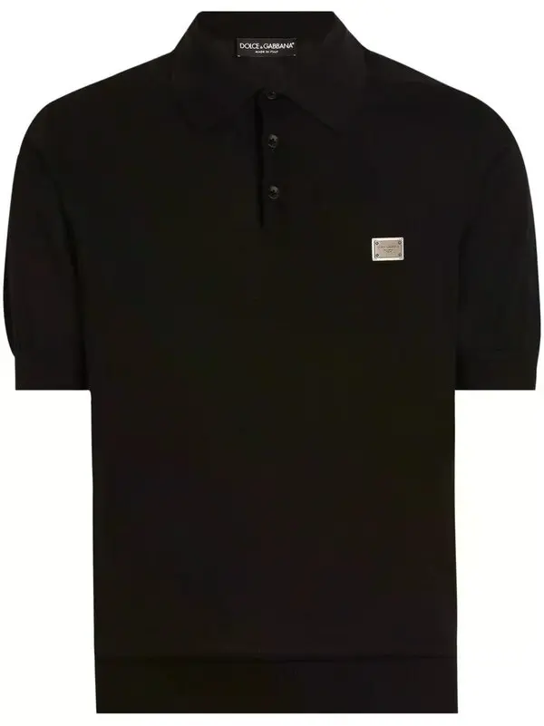Dolce & Gabbana Logo-plaque Polo Shirt
