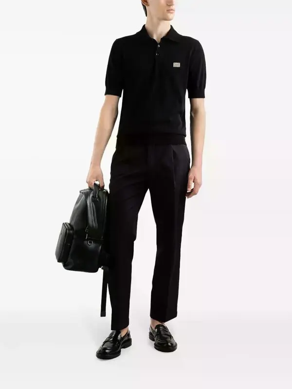 Dolce & Gabbana Logo-plaque Polo Shirt