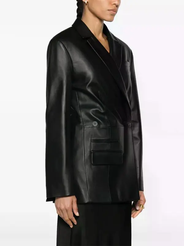 Jacquemus La Veste Tibau Cuir Leather Blazer