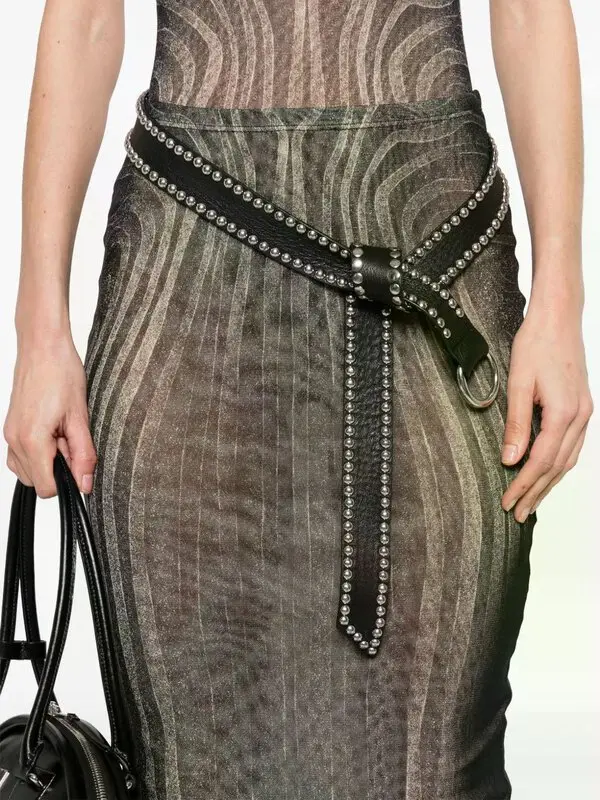 JEAN PAUL GAULTIER Spiral Mesh Maxi Skirt