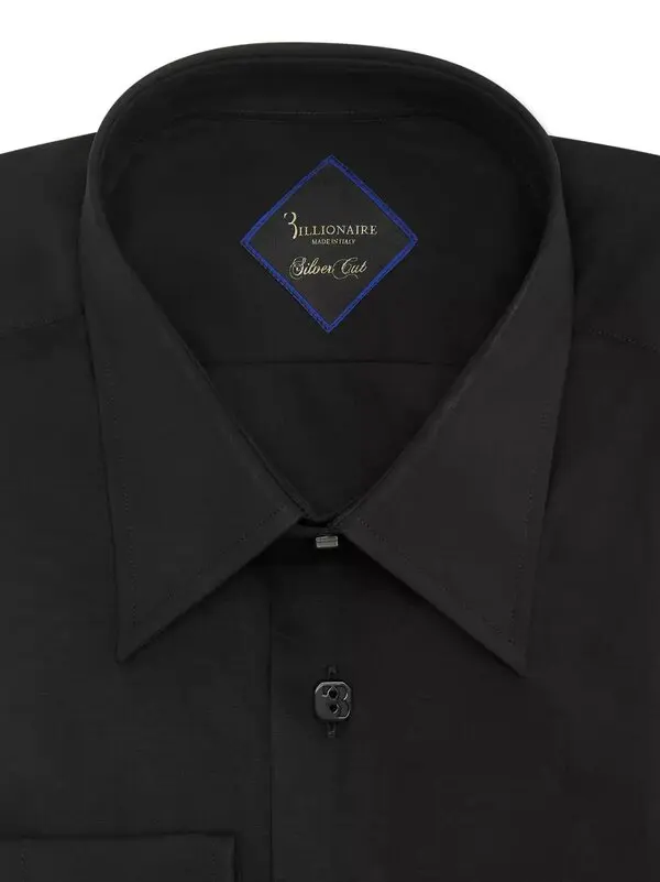 BILLIONAIRE Gordon Crest-embroidered Poplin Shirt