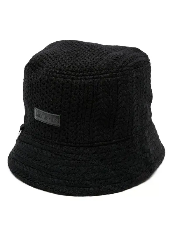Jacquemus Le Bob Belo Bucket Hat - Black