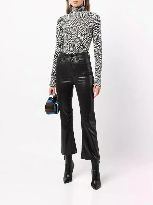 Rag & Bone Coated Flared Cropped Jeans