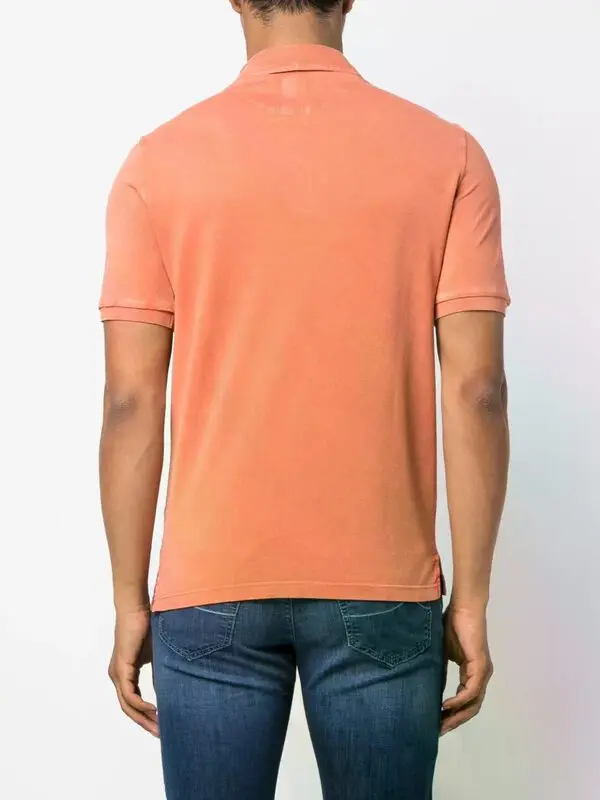 Fedeli Jersey Short-sleeved Polo Top - Orange