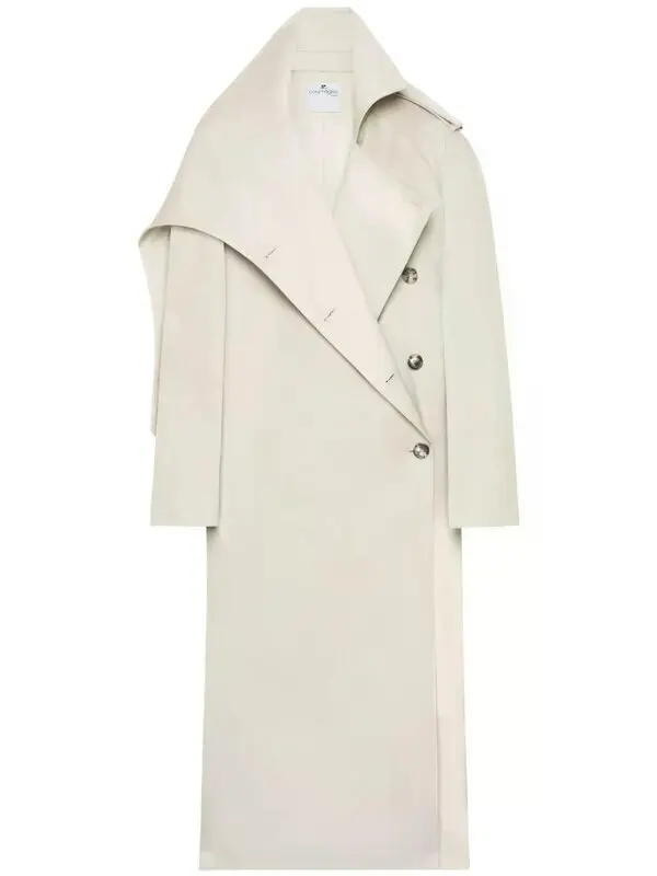 COURREGES Oblique Trench Coat - Neutrals