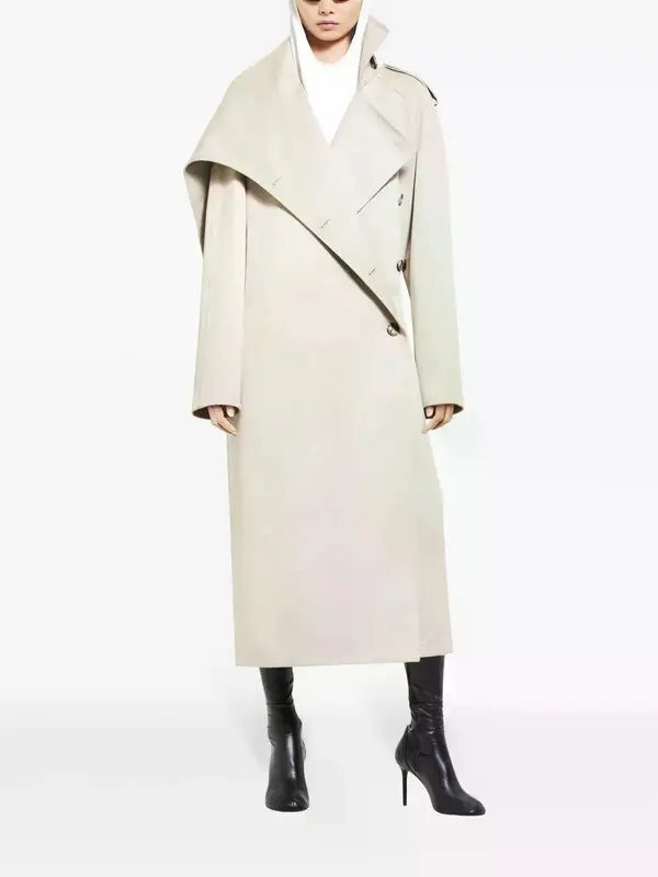 COURREGES Oblique Trench Coat - Neutrals