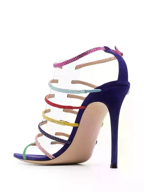 GIANVITO ROSSI Embellished Suede Stiletto Sandals