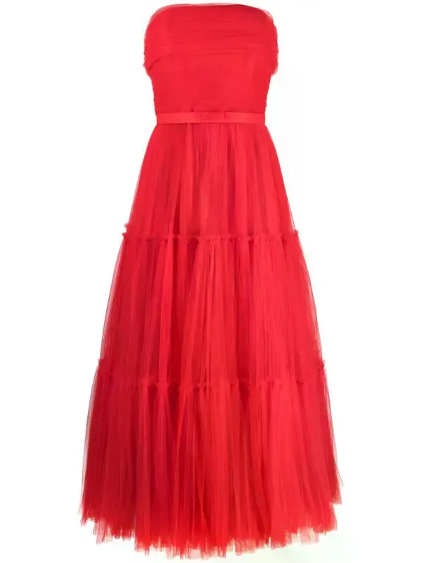 ANA RADU Off-shoulder Fluted Maxi Dress
