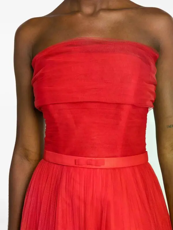 ANA RADU Off-shoulder Fluted Maxi Dress