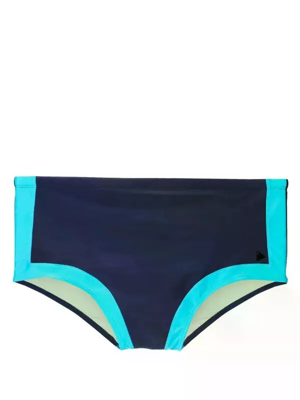 AMIR SLAMA Logo-plaque Swim Shorts - Blue