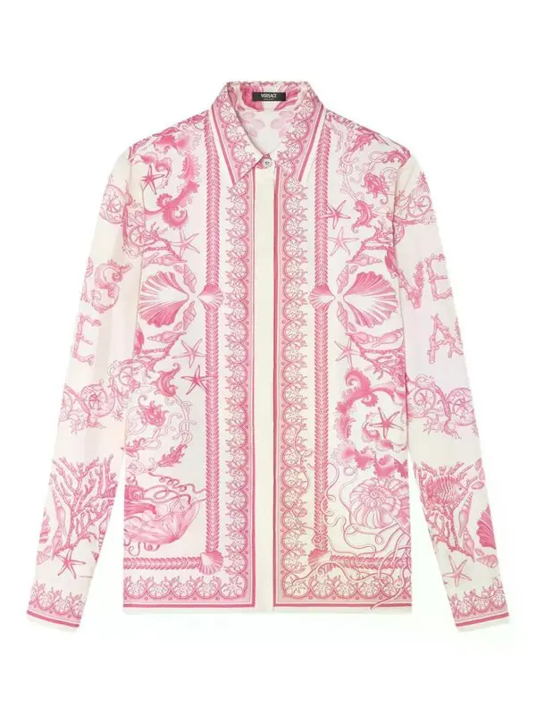 Versace Underwater Barocco-print Shirt