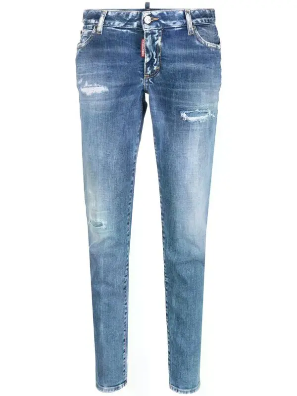 Dsquared2 Distressed Cropped Jeans - Blue