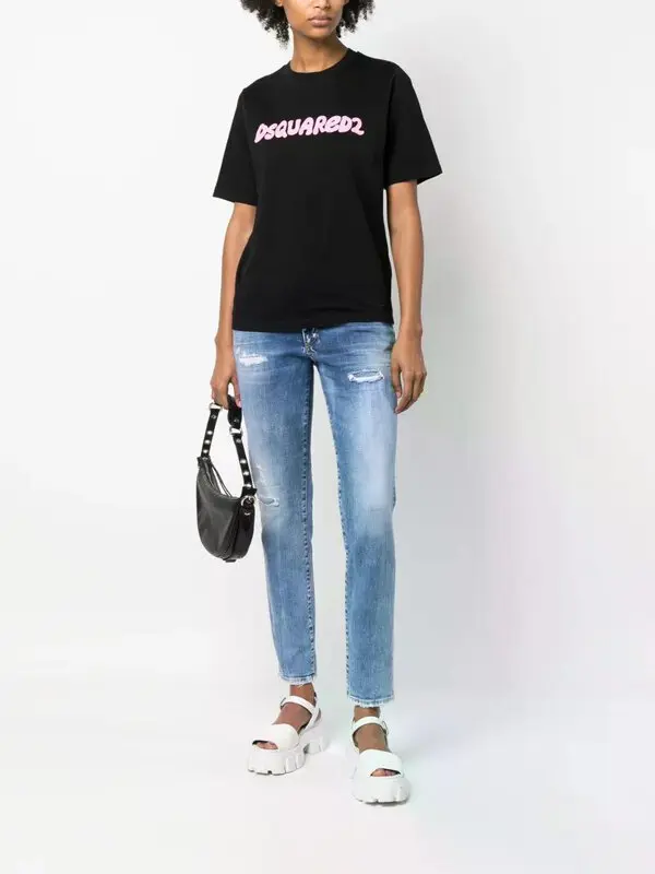Dsquared2 Distressed Cropped Jeans