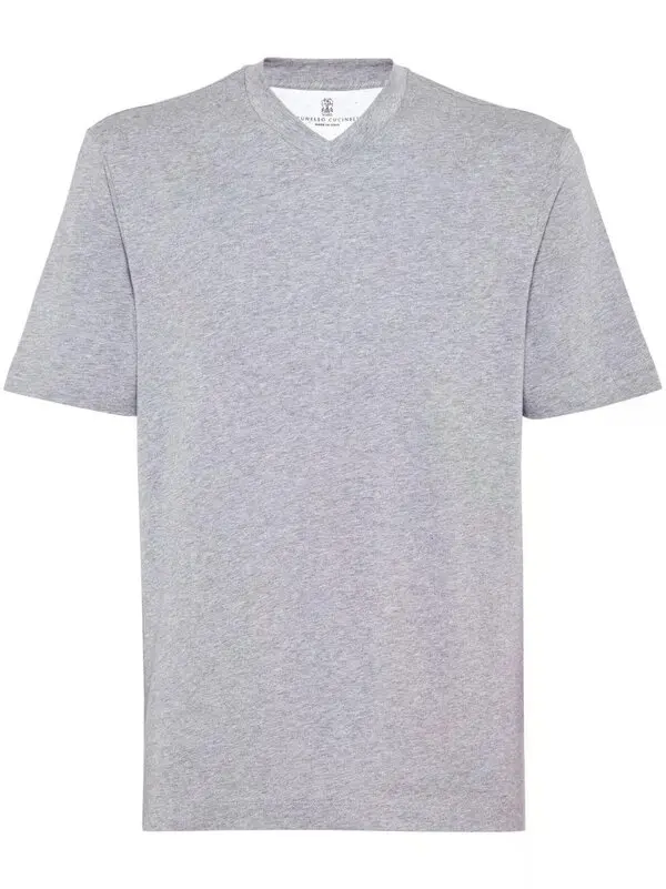 Brunello Cucinelli V-neck Short-sleeve T-shirt