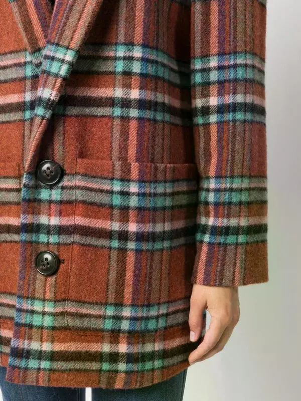 Dsquared2 Check-pattern Single-breasted Wool Coat