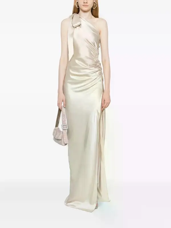 Michelle Mason Asymmetric Silk Maxi Gown