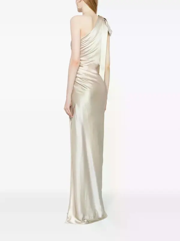 Michelle Mason Asymmetric Silk Maxi Gown