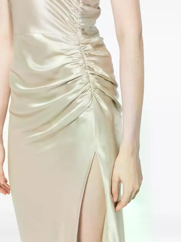 Michelle Mason Asymmetric Silk Maxi Gown