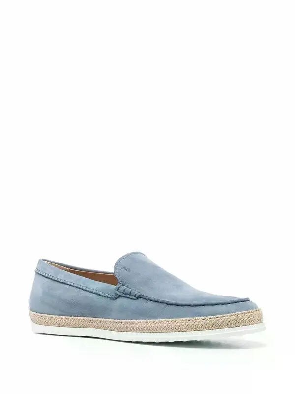TOD'S Almond-toe Suede Loafers - Blue