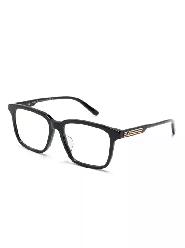 Gucci Logo-plaque Square-frame Glasses