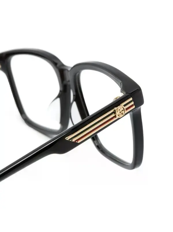 Gucci Logo-plaque Square-frame Glasses