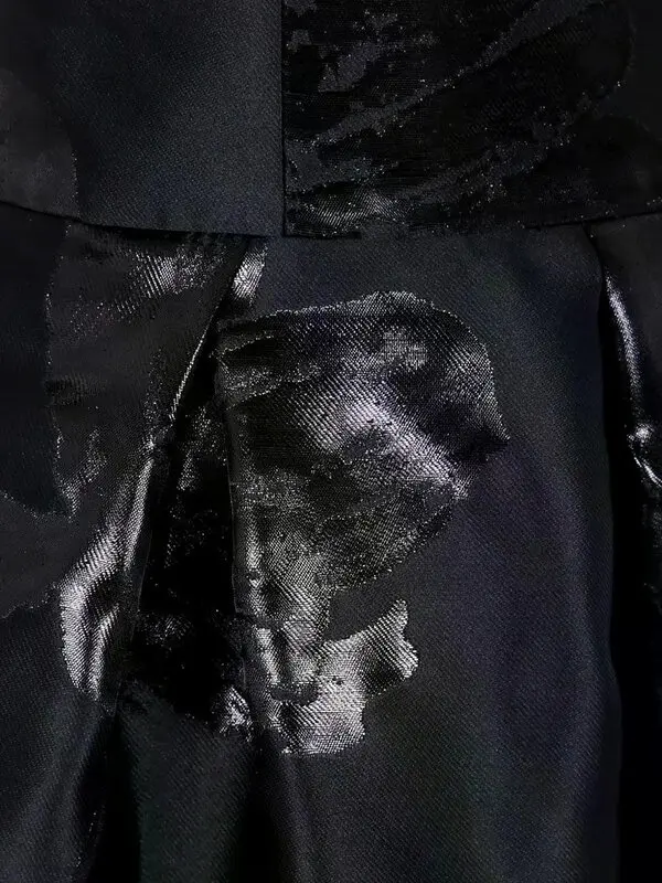 Comme Des Garçons Floral Jacquard Pleated Dress