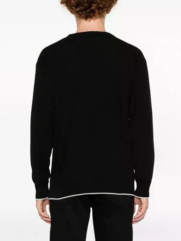 FAMILY FIRST Embroidered Logo Crew Neck Jumper