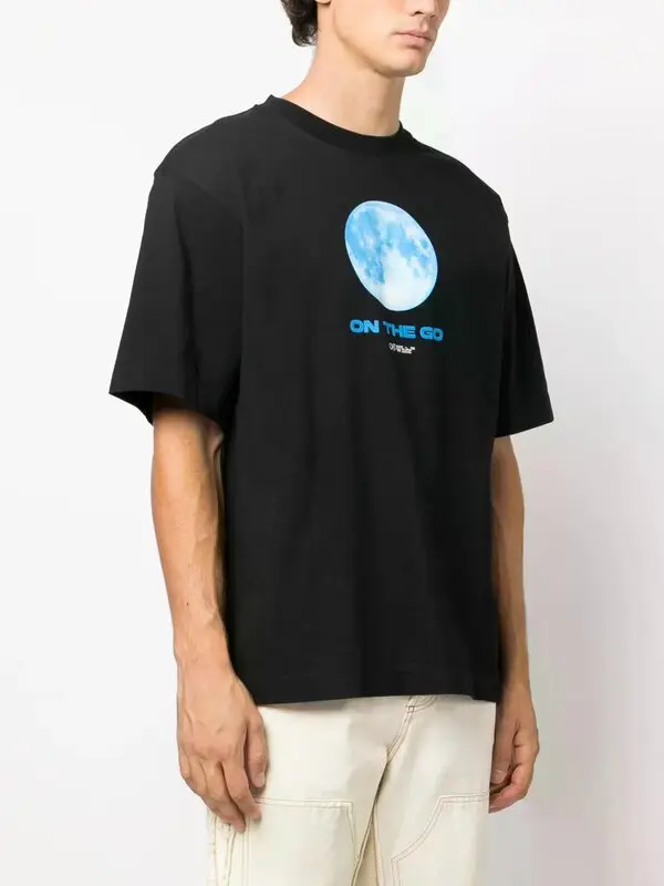 Off-White Moon-print Cotton T-shirt