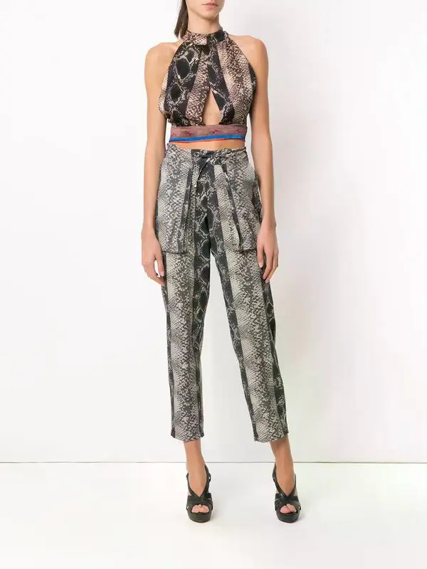 AMIR SLAMA Printed Straight Fit Trousers
