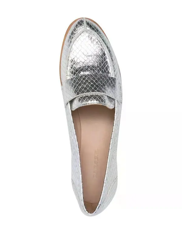 P.a.r.o.s.h Snake-effect Leather Loafers