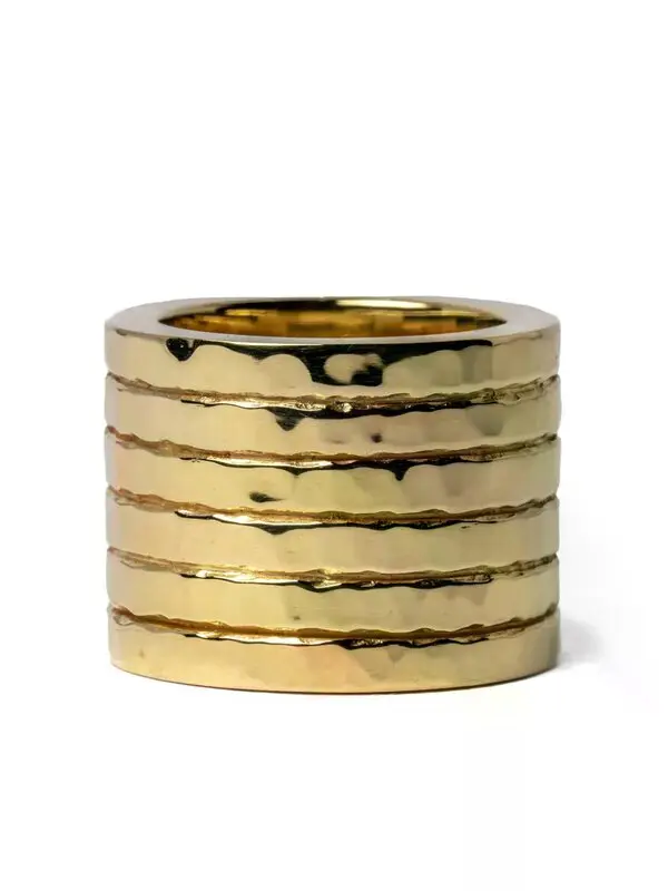 PARTS OF FOUR Plane Hammered Ring - Gold