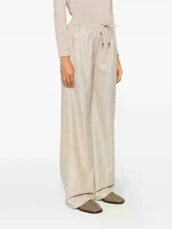 Kiton Wide-leg Cashmere Trousers