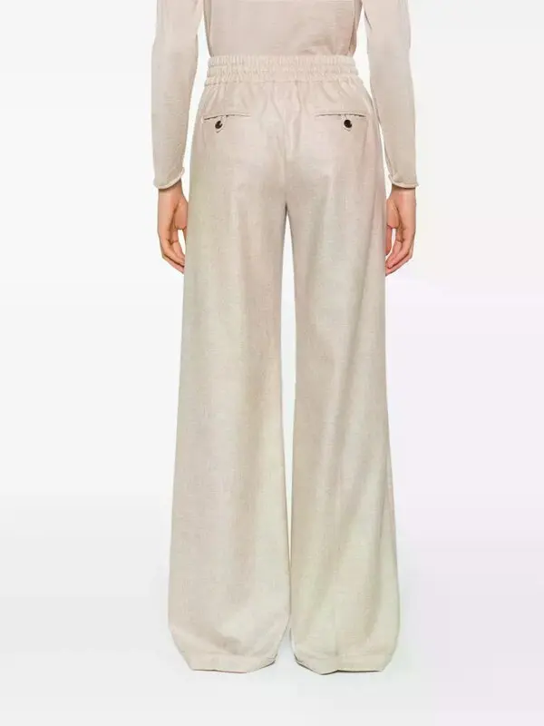 Kiton Wide-leg Cashmere Trousers