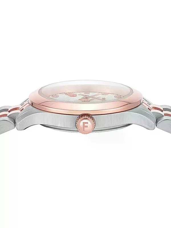 FERRAGAMO Duo 25mm Watch With Stainless Steel Link Bracelet - Silver