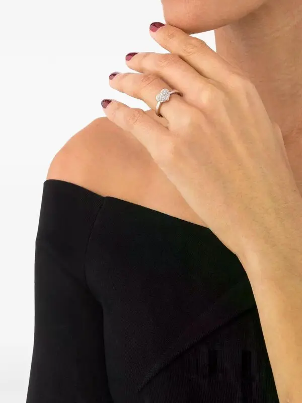 LEO PIZZO 18k White Gold Diamond Heart Ring