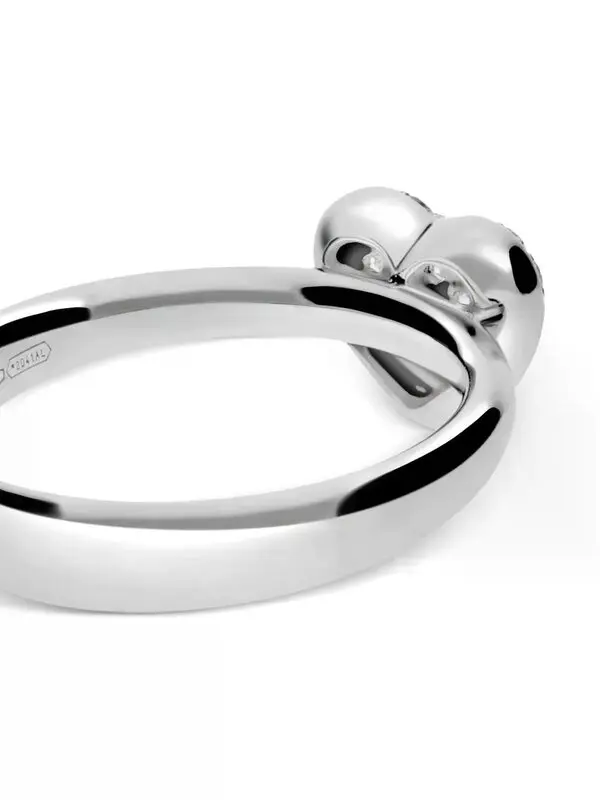 LEO PIZZO 18k White Gold Diamond Heart Ring