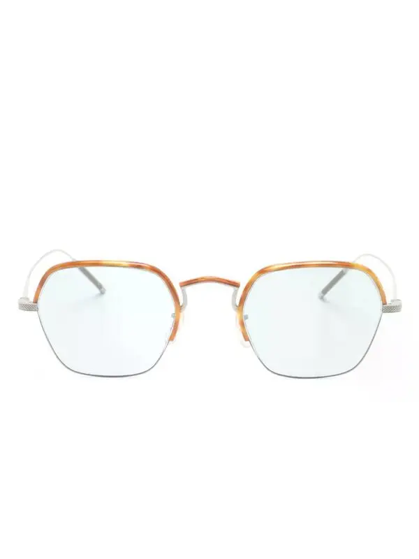 Oliver Spencer Tortoiseshell Geometric-frame Glasses