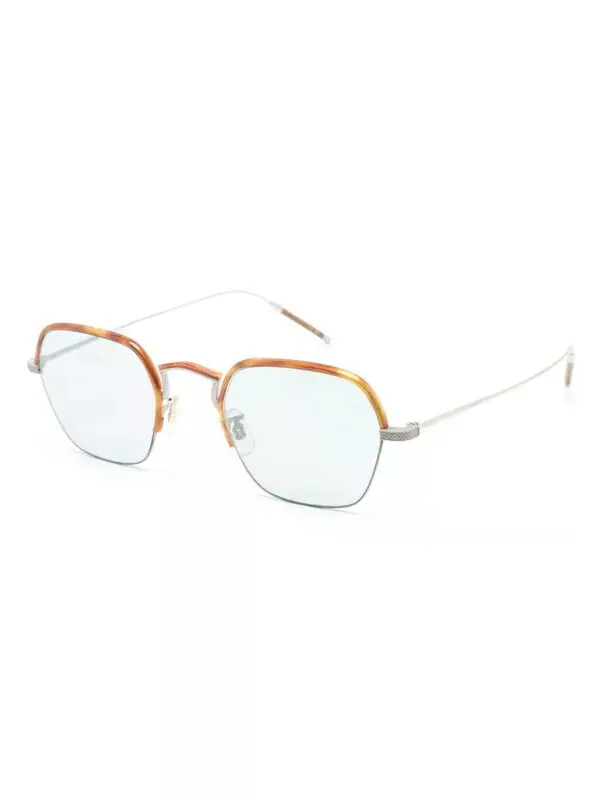 Oliver Spencer Tortoiseshell Geometric-frame Glasses