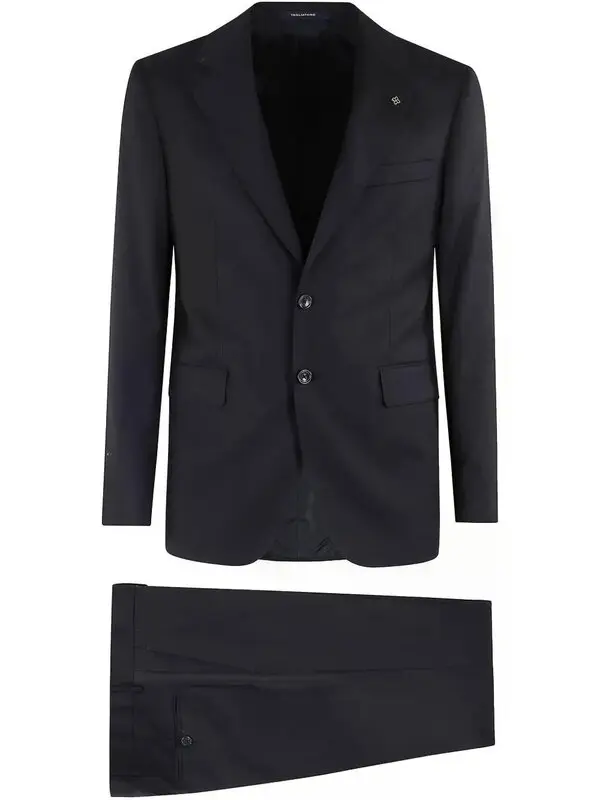 Tagliatore Single Breasted Wool Suit - Blue