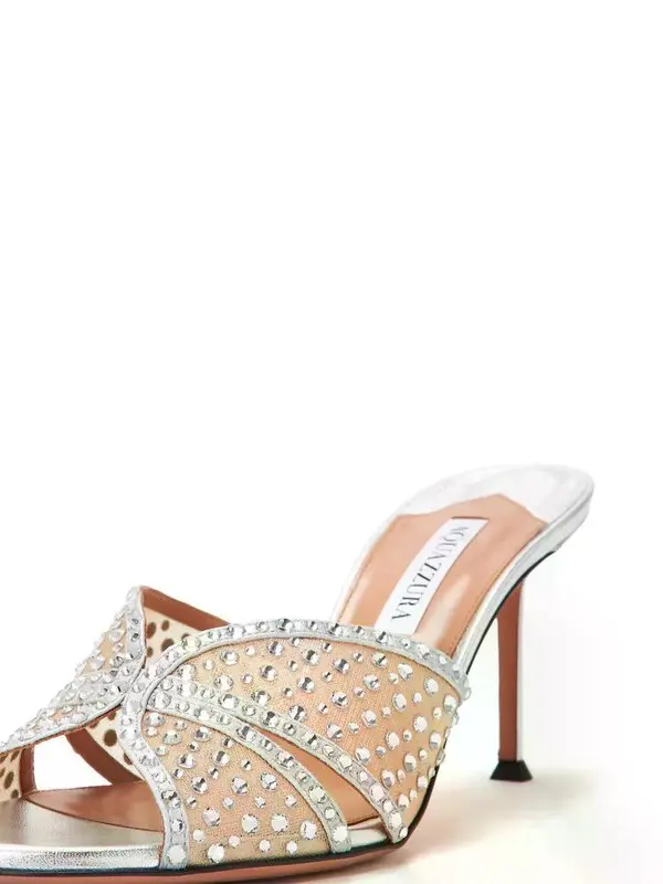 AQUAZZURA 75mm Leather Mules