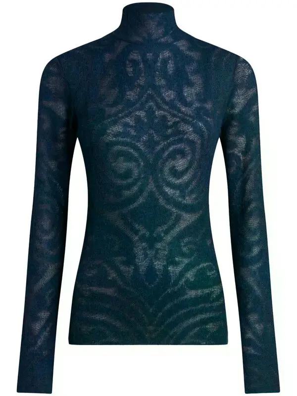 Etro Roll Neck Jacquard Sweater