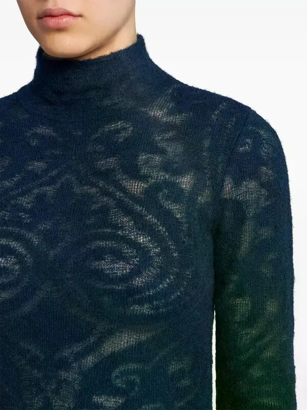 Etro Roll Neck Jacquard Sweater