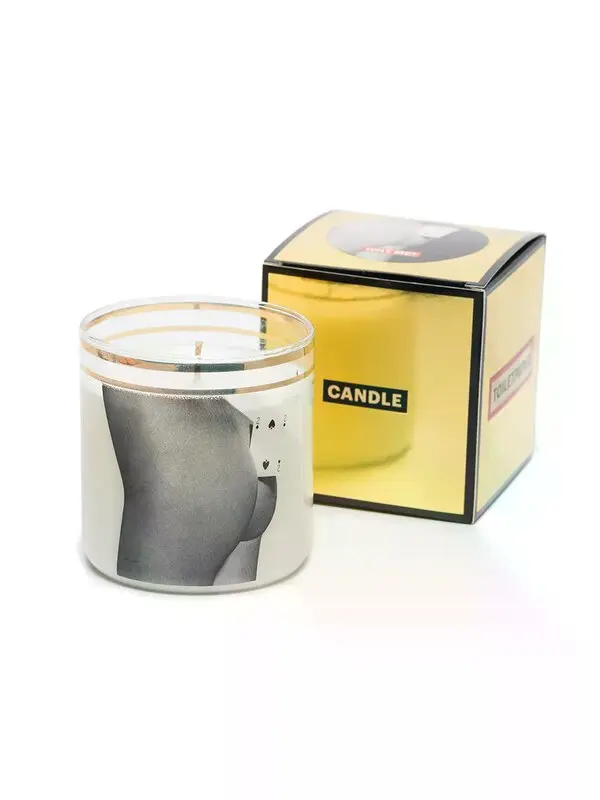 SELETTI Two Of Spades Glass Candle