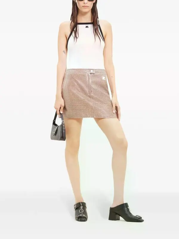 COURREGES Buckle Cotton Tank Top