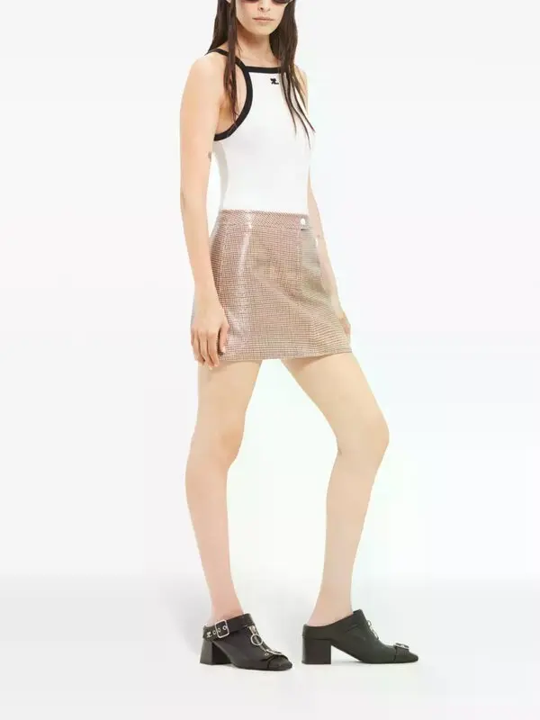 COURREGES Buckle Cotton Tank Top