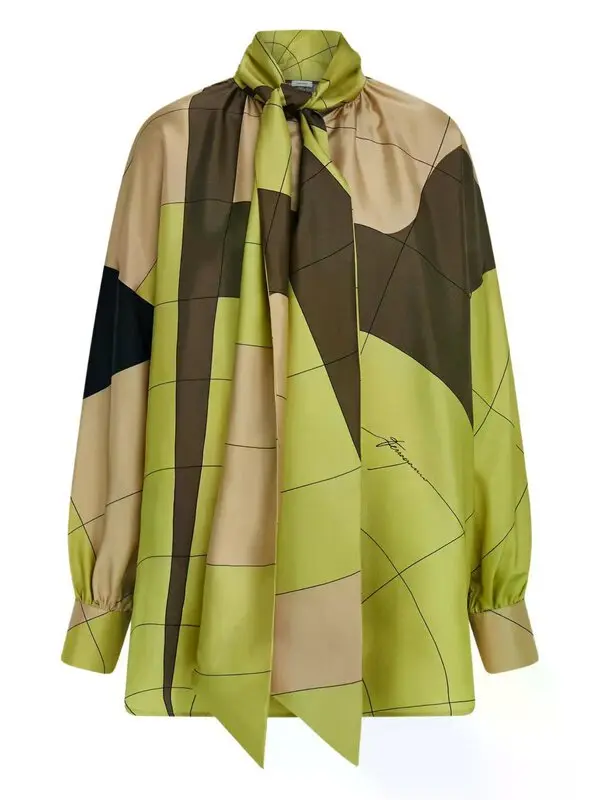 FERRAGAMO Sash-detail Silk Shirt