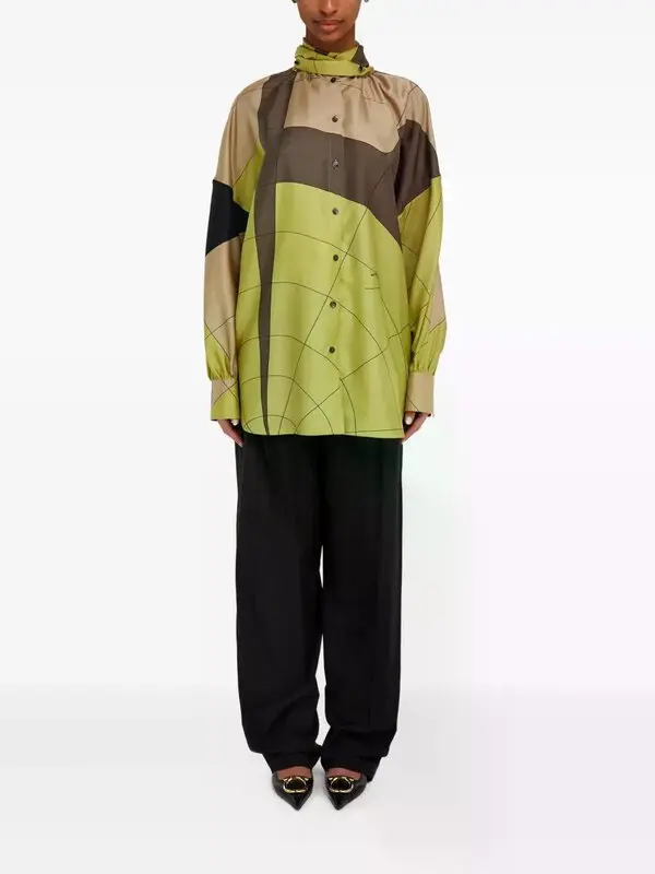 FERRAGAMO Sash-detail Silk Shirt